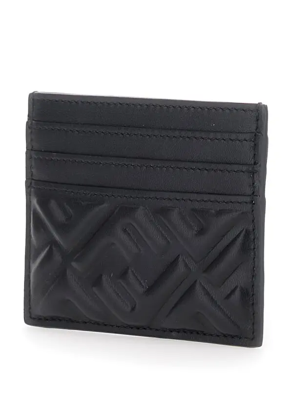 Fendi Card Holder With Ff Motif In Leather For