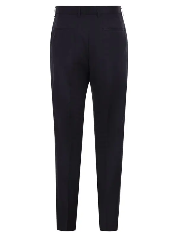 BOSS Slim Fit Trousers In Virgin Wool Serge