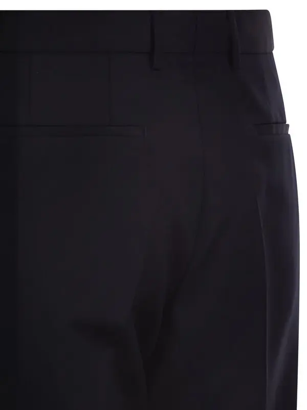 BOSS Slim Fit Trousers In Virgin Wool Serge