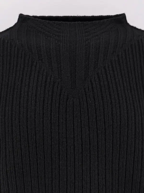 Rick Owens Fisherman Round Neck Virgin Wool Sweater