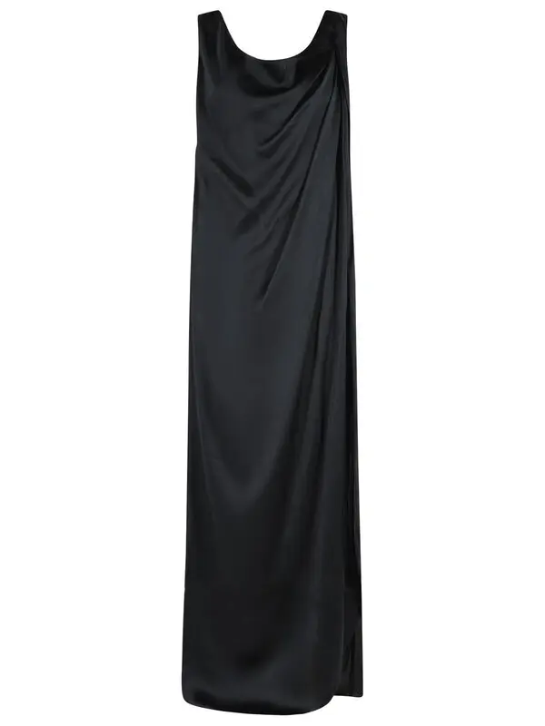 MAISON MARGIELA Silk Blend Maxi Dress - Black