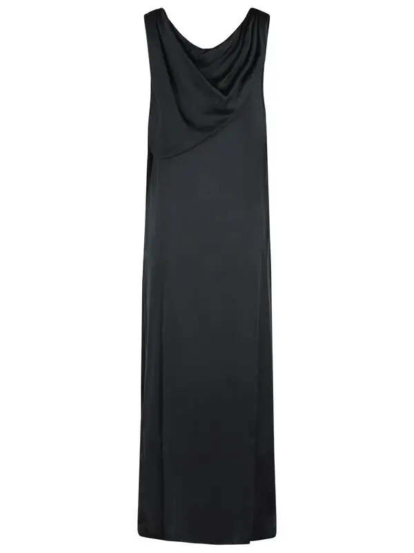 MAISON MARGIELA Silk Blend Maxi Dress - Black