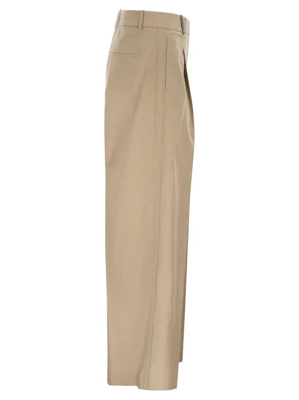 Peserico Tailored Straight Leg Trousers - Cream