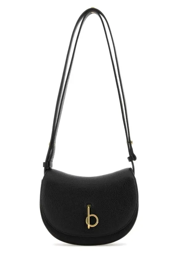 Burberry Leather Mini Rocking Horse Shoulder Bag - Black