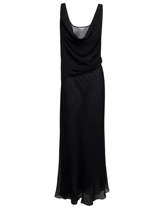Christopher Esber Silk Draped Neckline Relaxed Dress - Multicolor