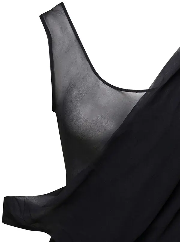 Christopher Esber Silk Draped Neckline Relaxed Dress - Multicolor