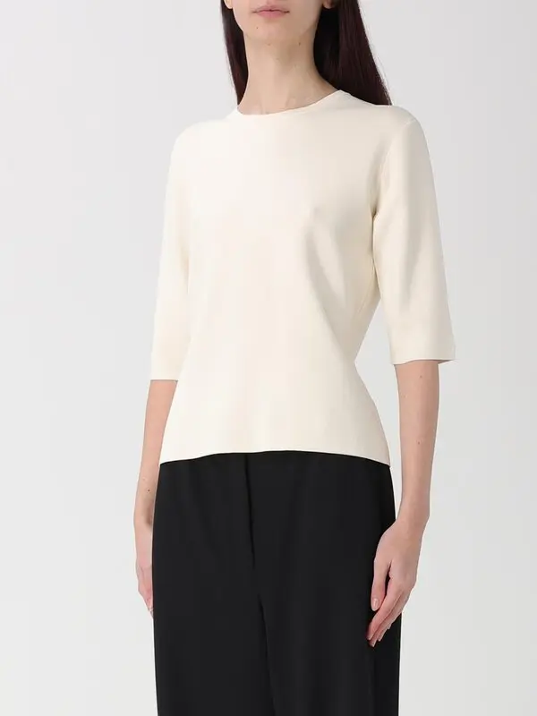 Max Mara Basic Viscose T-shirt - Cream
