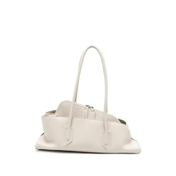 Attico Calf Leather Shoulder Bag - Cream