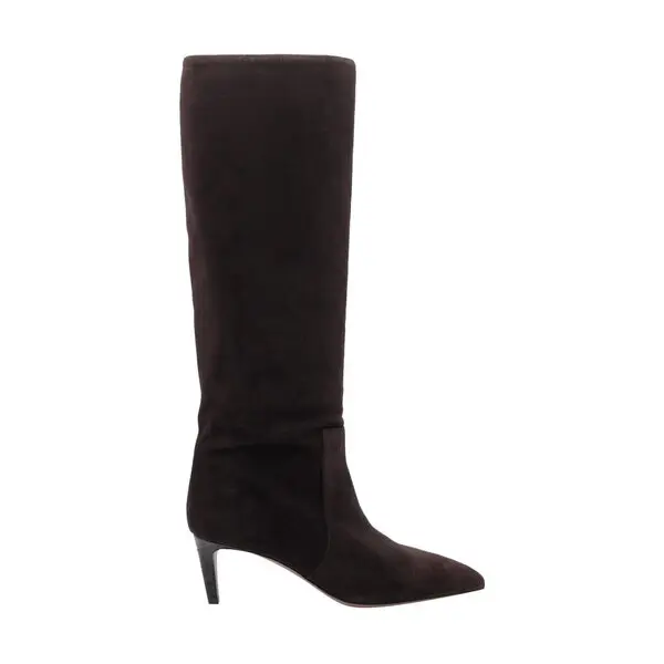 Paris Texas Suede Stiletto Boots - Brown