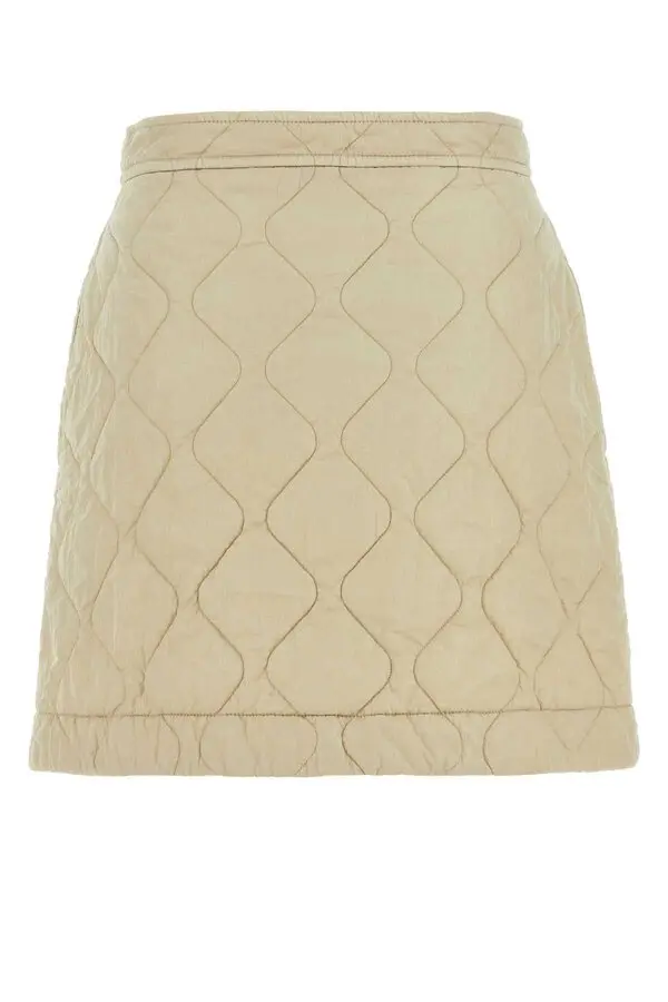 Burberry Quilted Nylon Mini Skirt - Brown