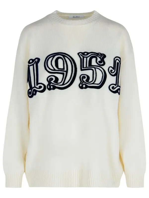 Max Mara Off-white Wool And Cashmere 'fido' Sweater - Cream