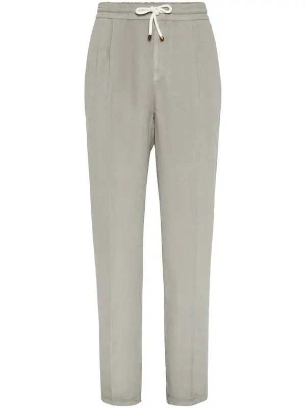 Brunello Cucinelli Tapered Trousers With Drawstring