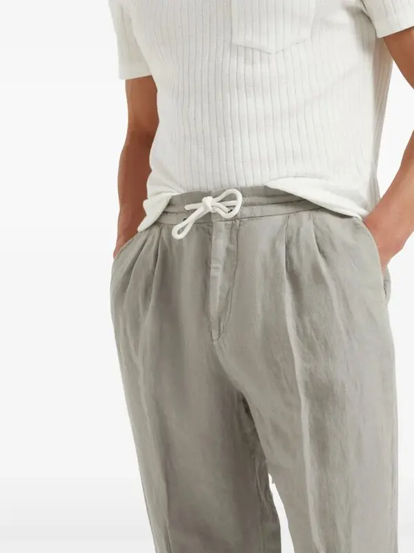 Brunello Cucinelli Tapered Trousers With Drawstring