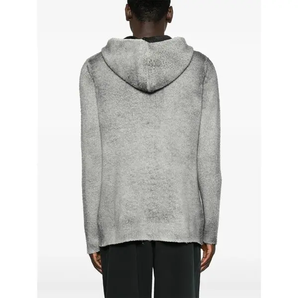 Avant Toi Cashmere Merino Hooded Cardigan - Gray