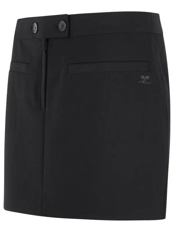 COURREGES Wool Blend Miniskirt