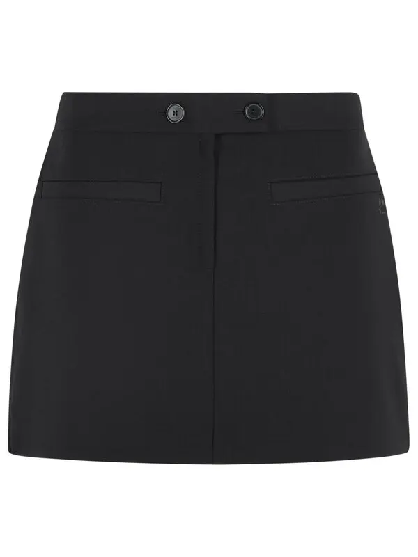 COURREGES Wool Blend Miniskirt - Black