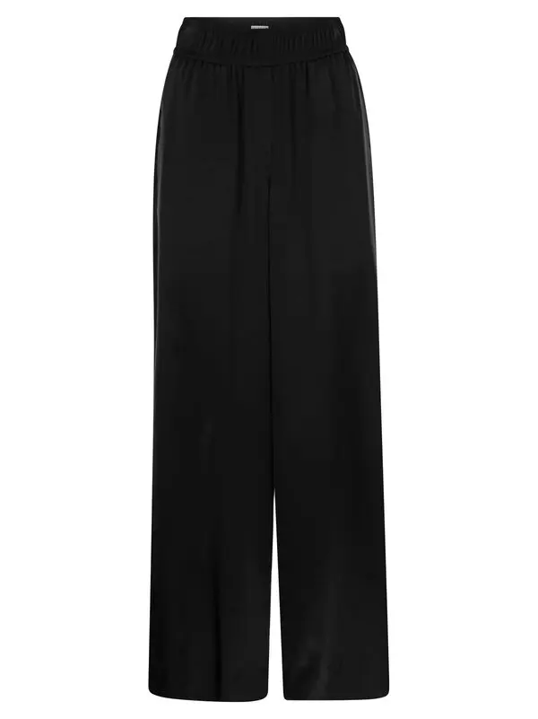 Brunello Cucinelli Track Trousers In Stretch Silk Satin - Black
