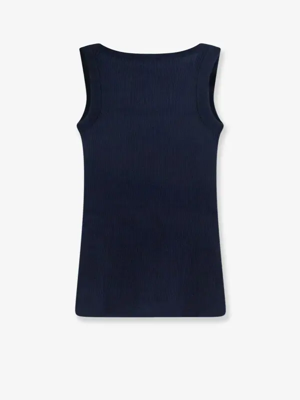 Miu Miu Ribbed Cotton Tank Top