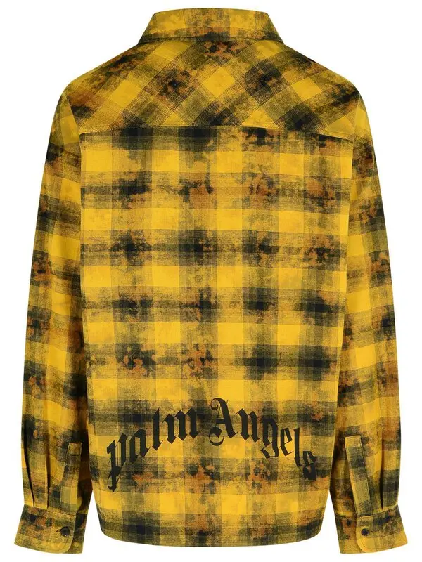 Palm Angels Army Cotton Blend Shirt - Green