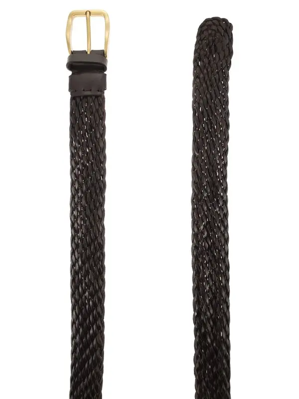Brunello Cucinelli Braided Calfskin Belt
