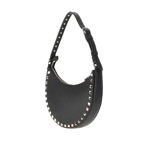 Valentino Garavani Grain Leather Mini 'rockstud' Hobo Bag