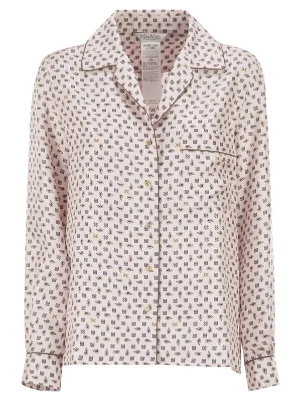 Max Mara Mxmdisco Semi-fitted Printed Silk Shirt