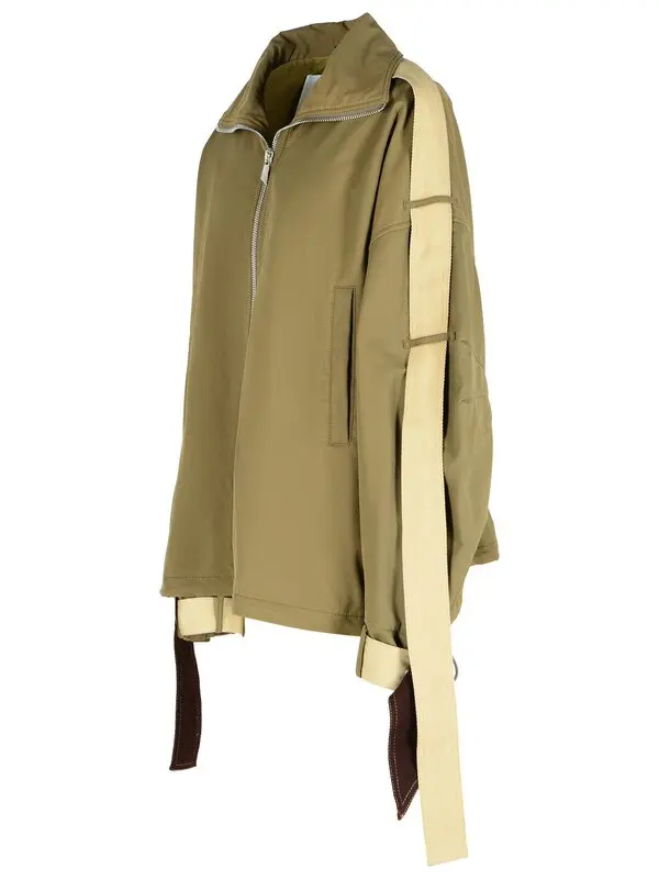 Attico Cotton Blend Jacket - Green