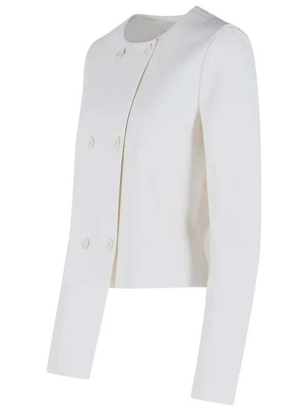 COURREGES Wool Blend Jacket - White