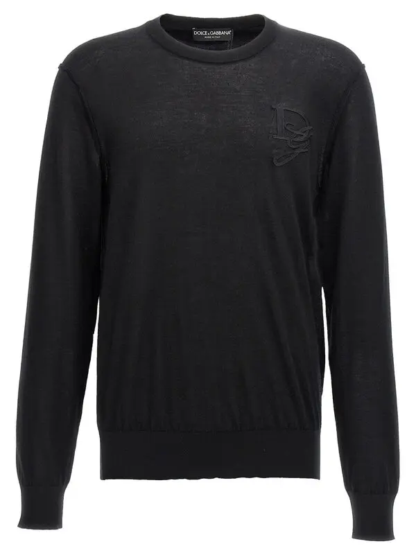 Dolce & Gabbana Logo Embroidery Sweater - Black