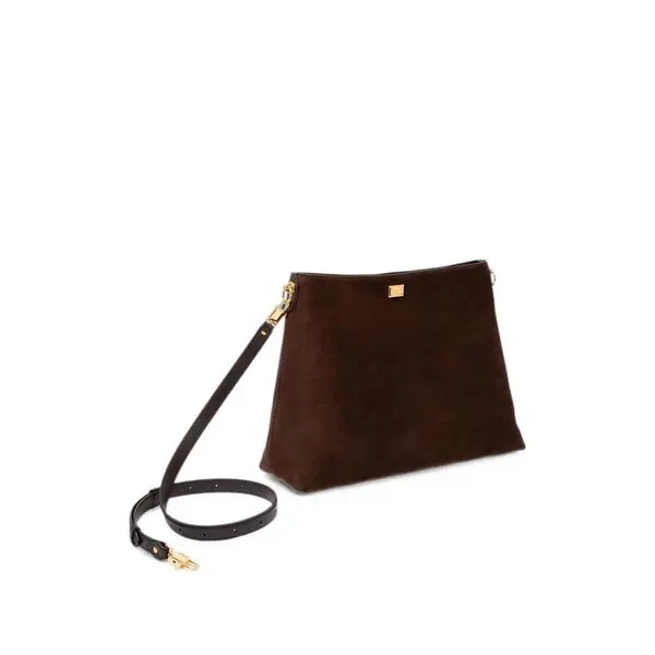 Dolce & Gabbana Suede Cross Body Bag - Brown