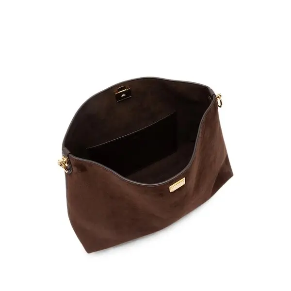 Dolce & Gabbana Suede Cross Body Bag - Brown