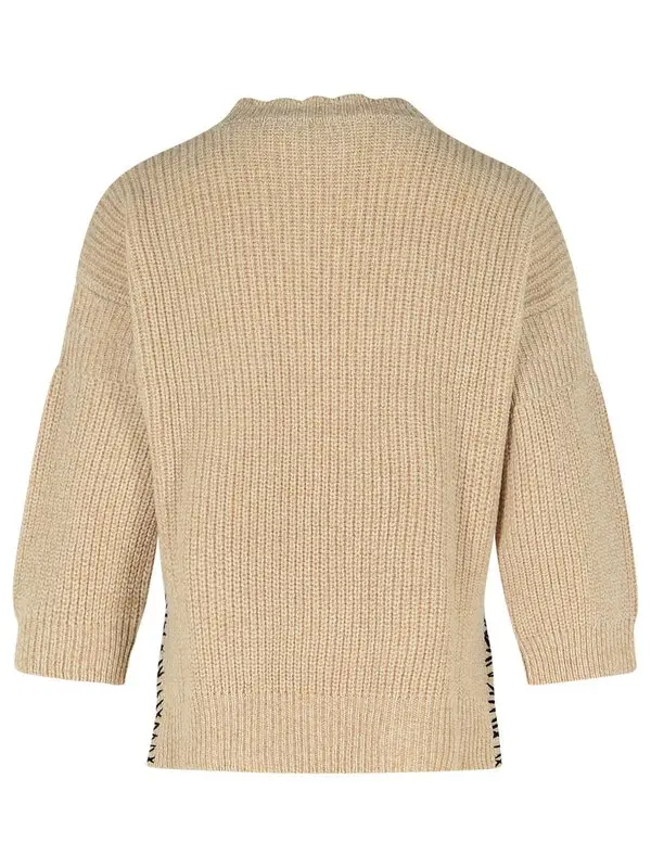 Marni Virgin Wool Mending Embroidered Sweater - Cream