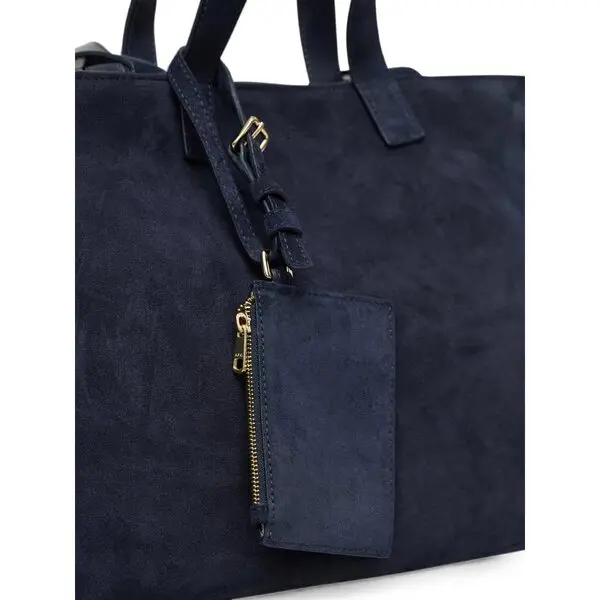 A.p.c. Leather Suede Finish Shoulder Bag - Blue