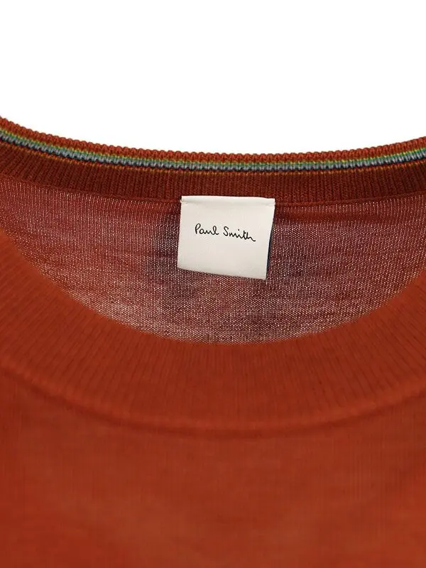 Paul Smith Merino Wool Crew Neck Sweater - Orange