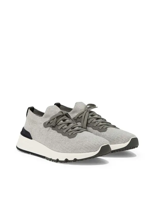 Brunello Cucinelli Knitted Low Top Sneakers