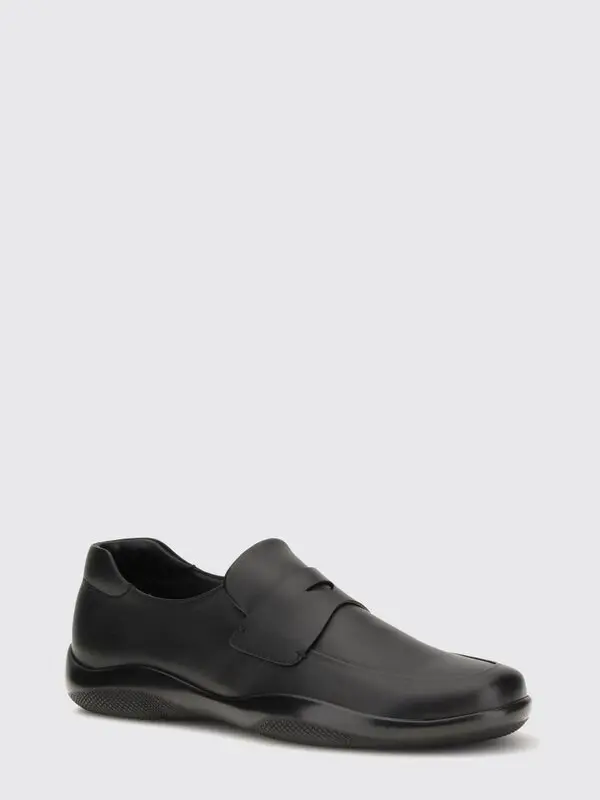 Prada Leather Loafers - Black