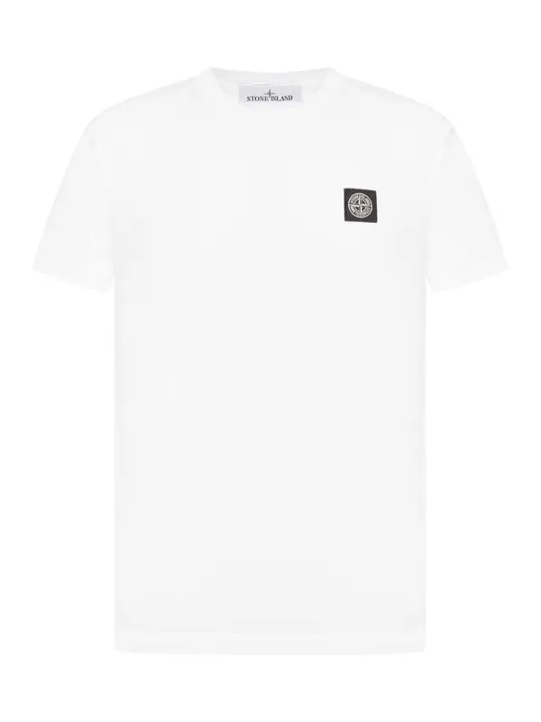 Stone Island Short-sleeve T-shirt With Compass Patch - White