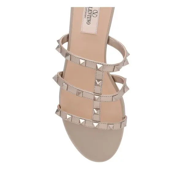 Valentino Garavani Rockstud Slide Sandals - Gold