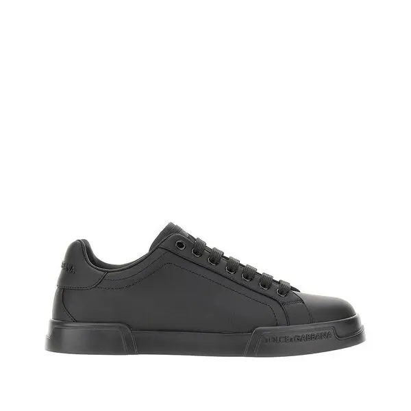Dolce & Gabbana Nappa Leather Portofino Sneakers - Black
