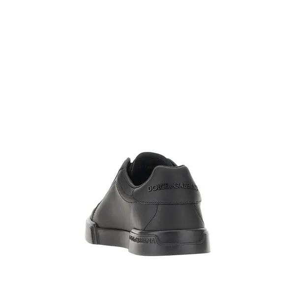 Dolce & Gabbana Nappa Leather Portofino Sneakers - Black