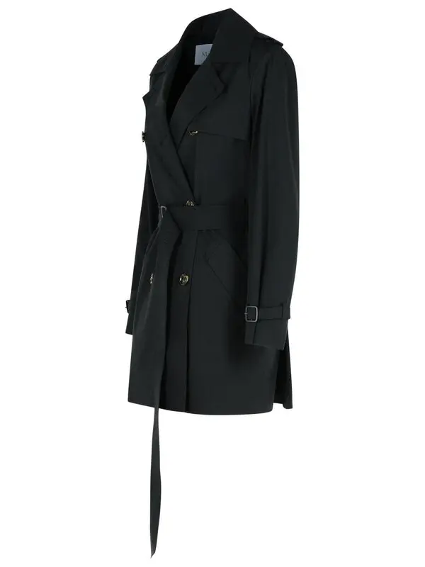 Max Mara Landa Cotton Trench Coat - Black