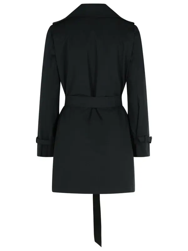 Max Mara Landa Cotton Trench Coat - Black