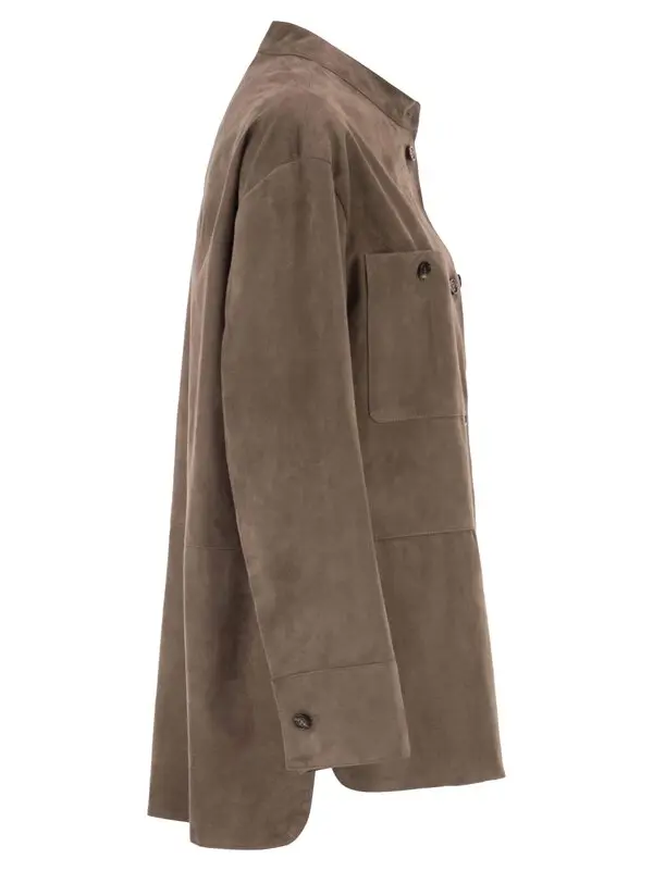 Max Mara Smmelodia Suede Jacket With Topstitching