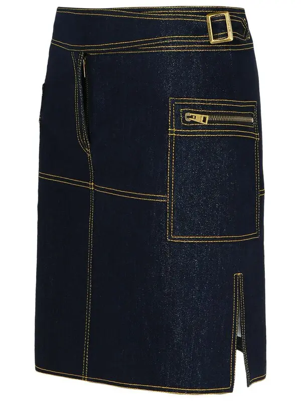 Etro Dark Denim Miniskirt