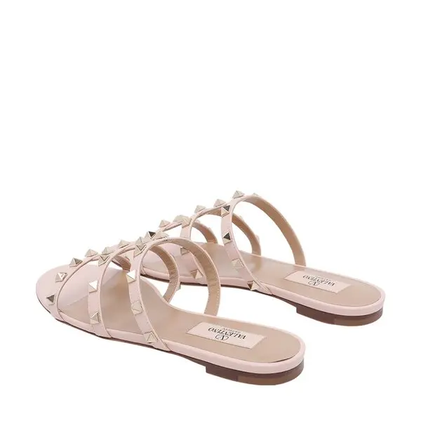 Valentino Garavani Rockstud Slide Sandals - Pink