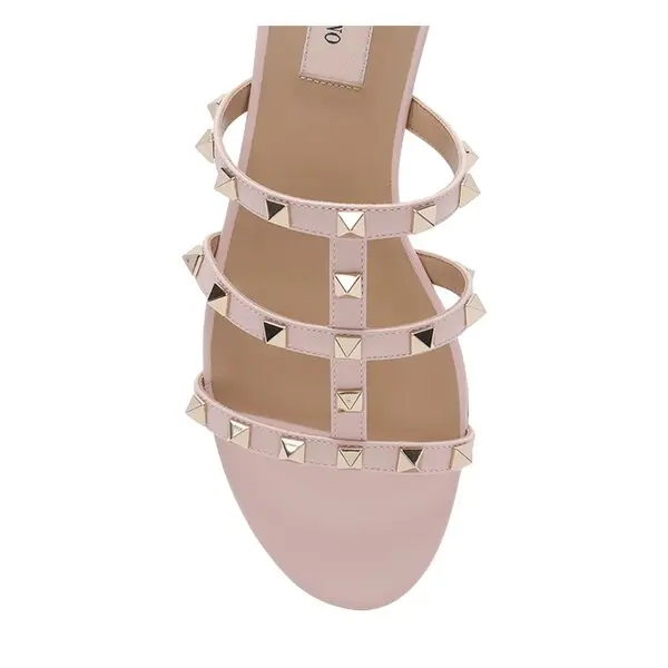 Valentino Garavani Rockstud Slide Sandals - Pink