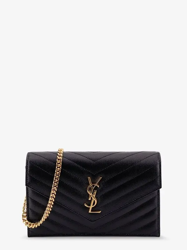 Saint Laurent Cassandre Envelope Clutch Crossbody Bag With Chain - Multicolor