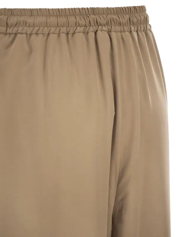 Max Mara Mxmgenero Wide-leg Trousers In Washed Silk - Multicolor
