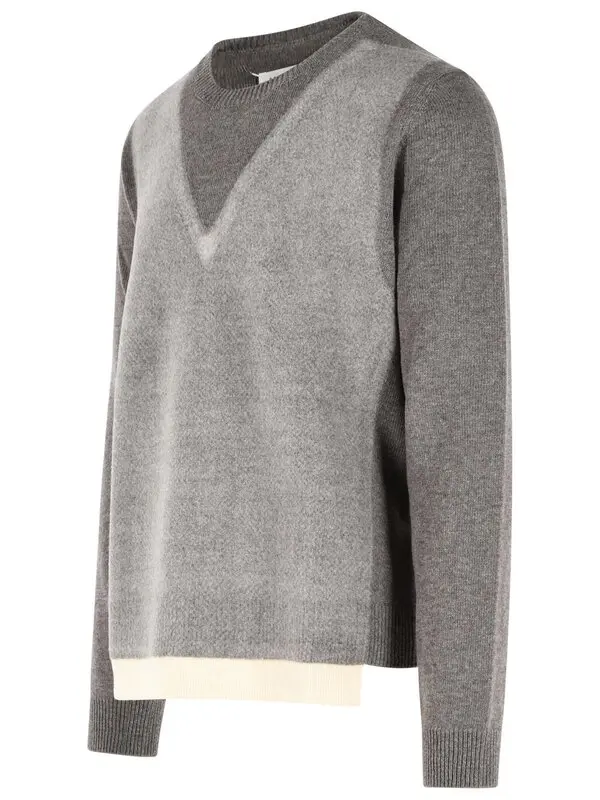 MAISON MARGIELA Fused' Beige Virgin Wool Sweater