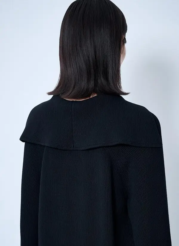 Bottega Veneta Cotton Ribbed Spread Collar Sweater